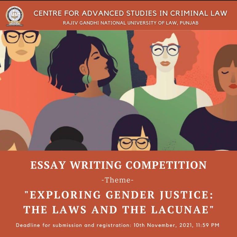 Centre For Advanced Studies In Criminal Law RGNUL Essay Writing