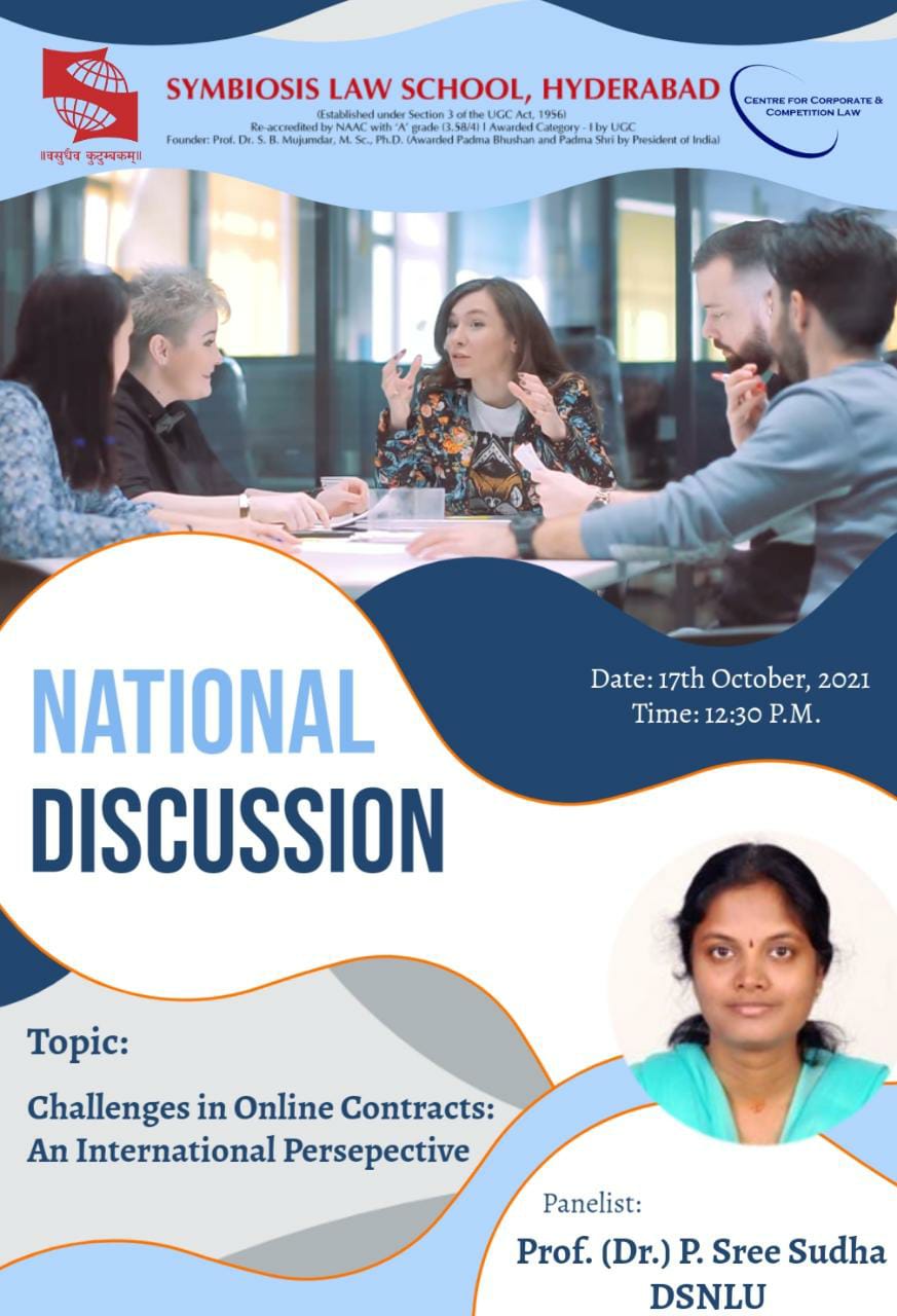 NATIONAL DISCUSSION FOR LAW STUDENTS ON "CHALLENGES IN ONLINE CONTRACTS ...