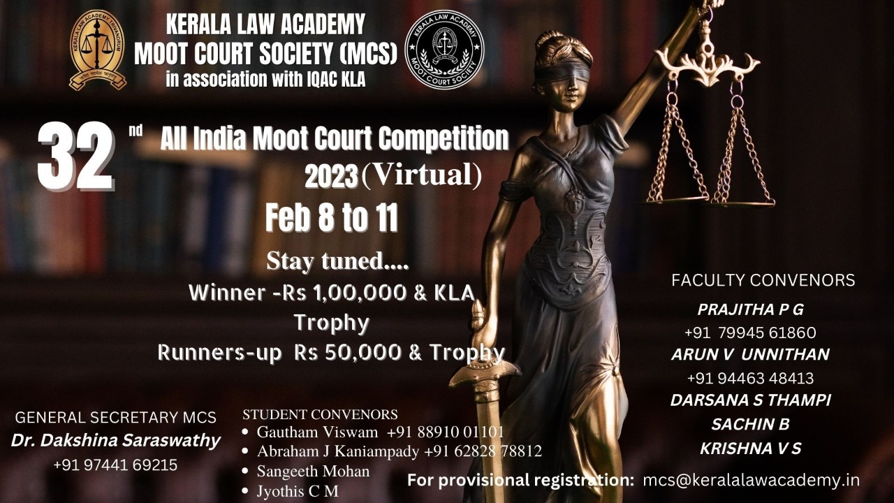 Moot Court Competition for law students- 32nd All India (3rd Virtual ...