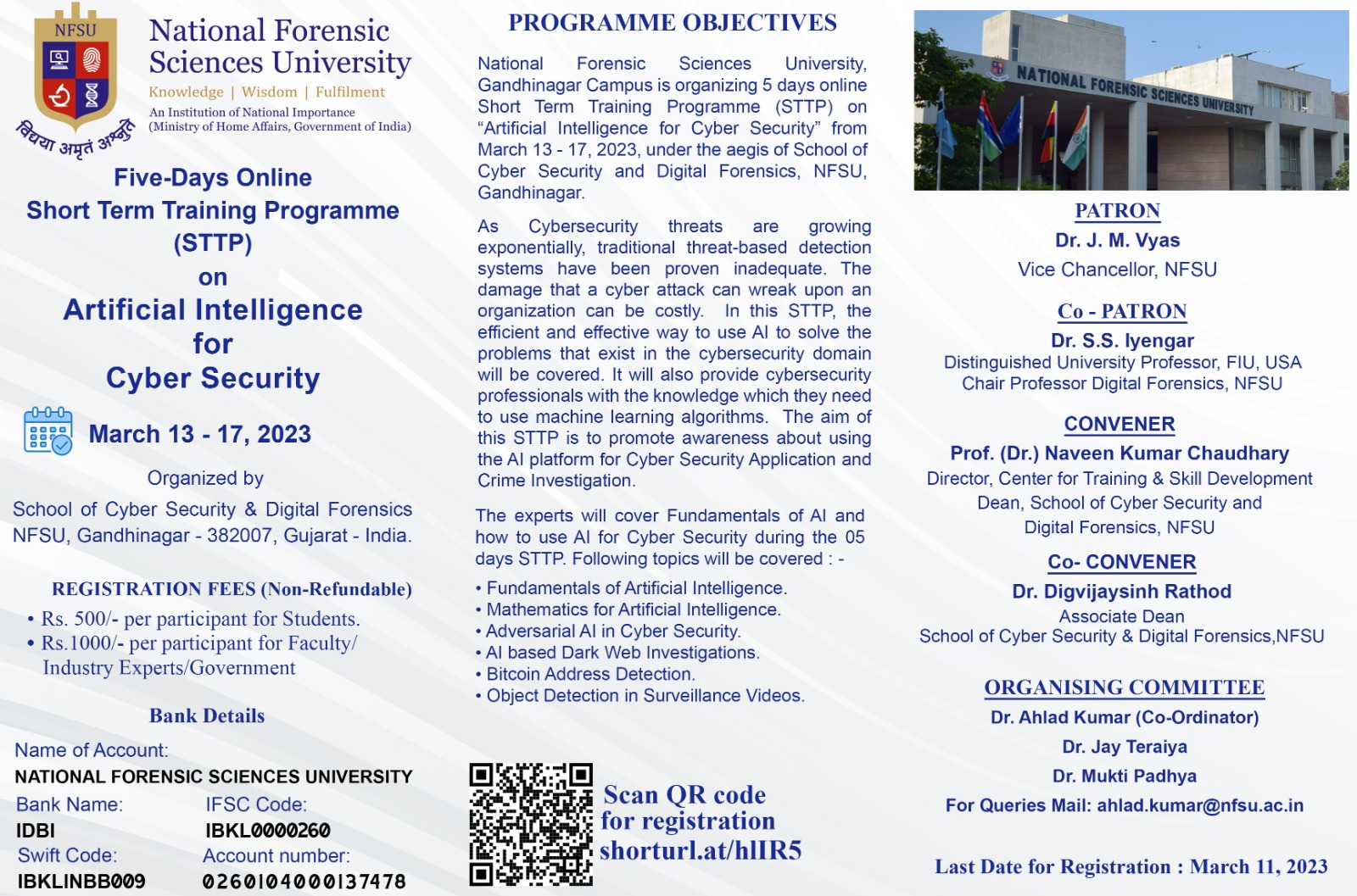 5-Day Online Short Term Training Program on Artificial Intelligence in Cybersecurity By School ...