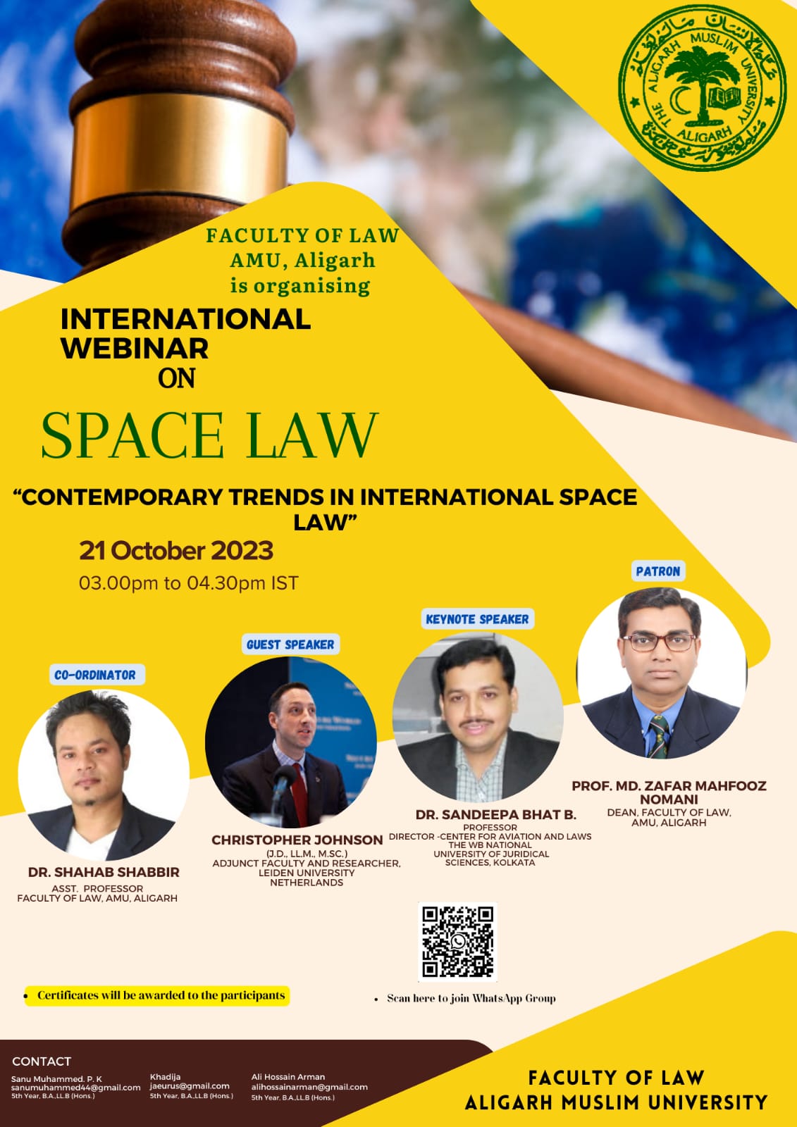 International Webinar On "Space Law: Contemporary Trends In ...